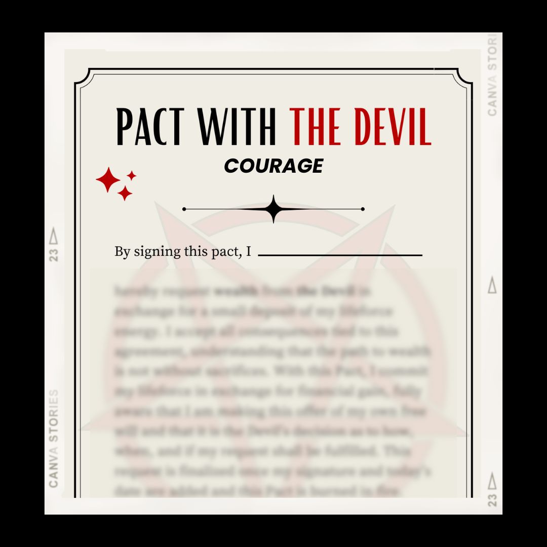 Pact with the Devil for Courage (Kit) - Devil's Agent